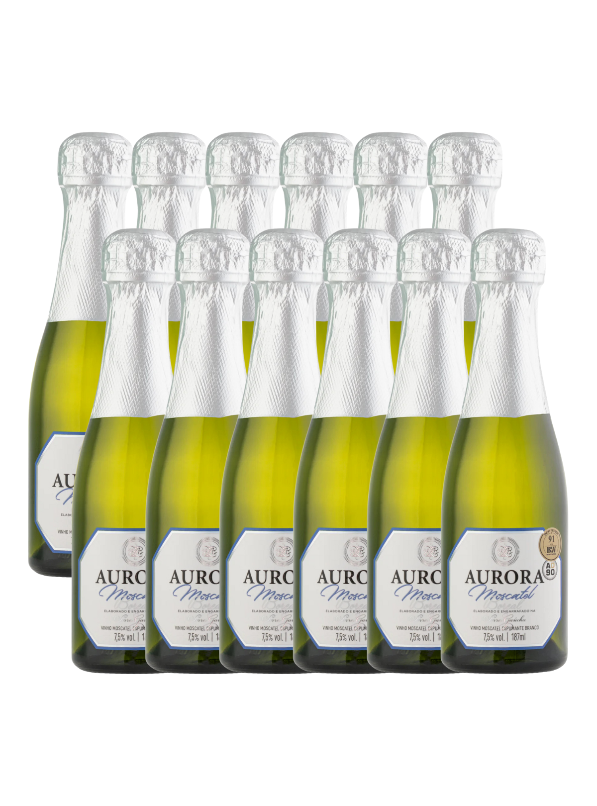 Kit Mini Espumante Moscatel com 12 un. | Vinícola Aurora