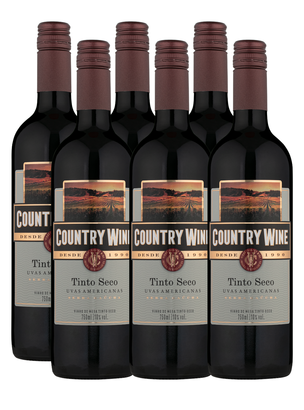 Country Wine Tinto Seco - 6un | Vinícola Aurora